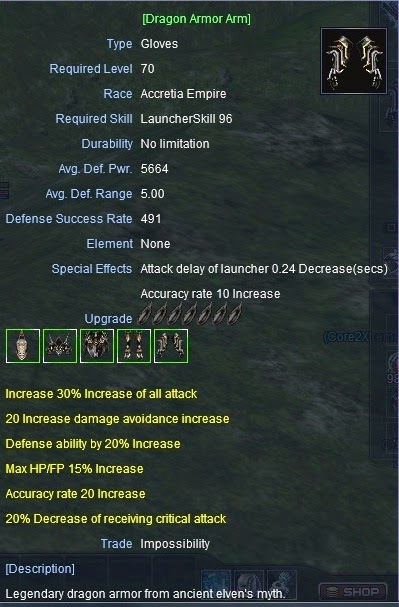 Dragon Armor Set Effect for Accretia - Guide RF Online