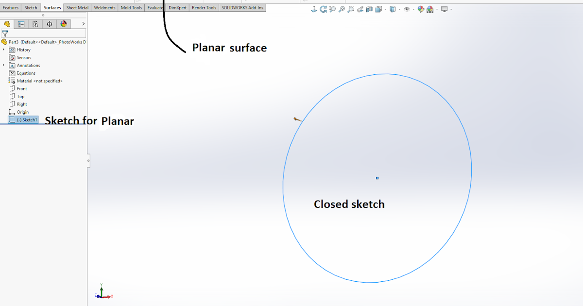 Design Tech Academy: Planar Surface: In SolidWorks