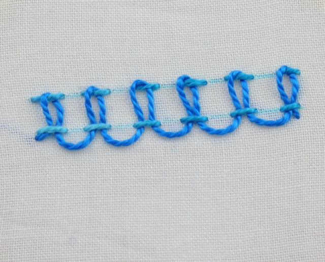 big B: Threaded Running Stitch