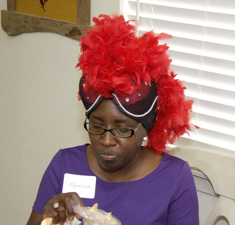 Carla's blog: Red Hatters Create Red Bra Hats