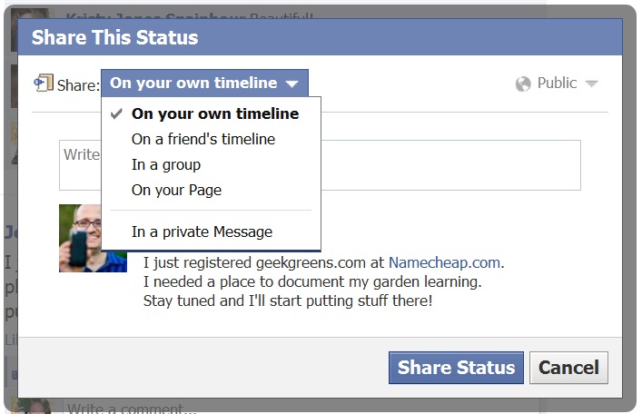 Enlarged: Friends Sharing Friends on Facebook