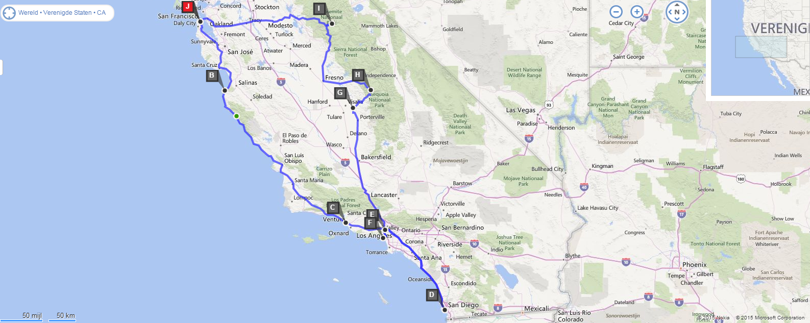 California 07.2013 - reisverslag: Planning