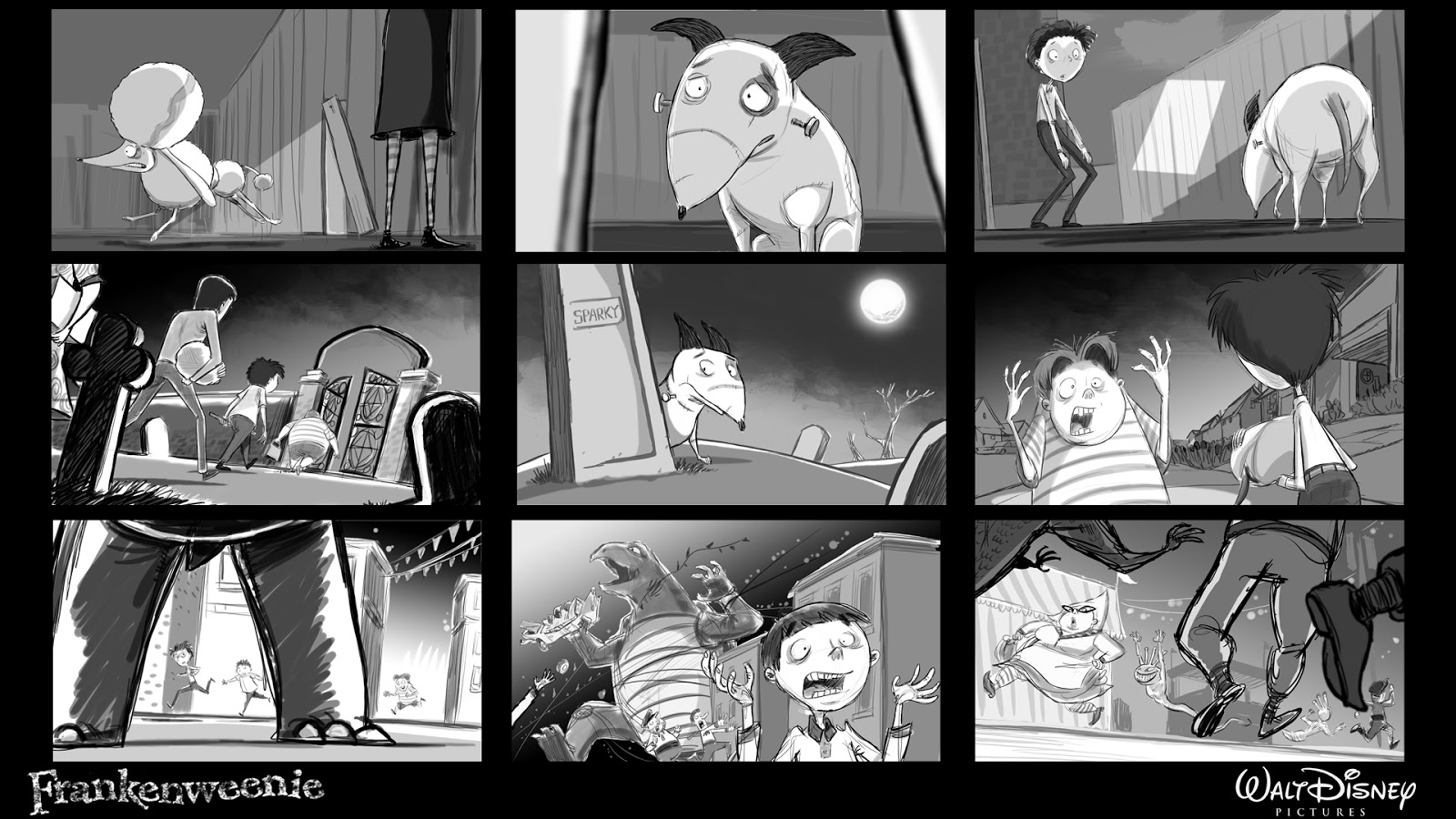 STORYBOARDISTA!: Frankenweenie storyboards