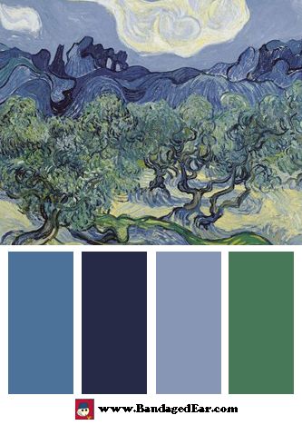 ByElisabethNL: COLOR INSPIRATION - VINCENT VAN GOGH COLOR PALETTES (43)