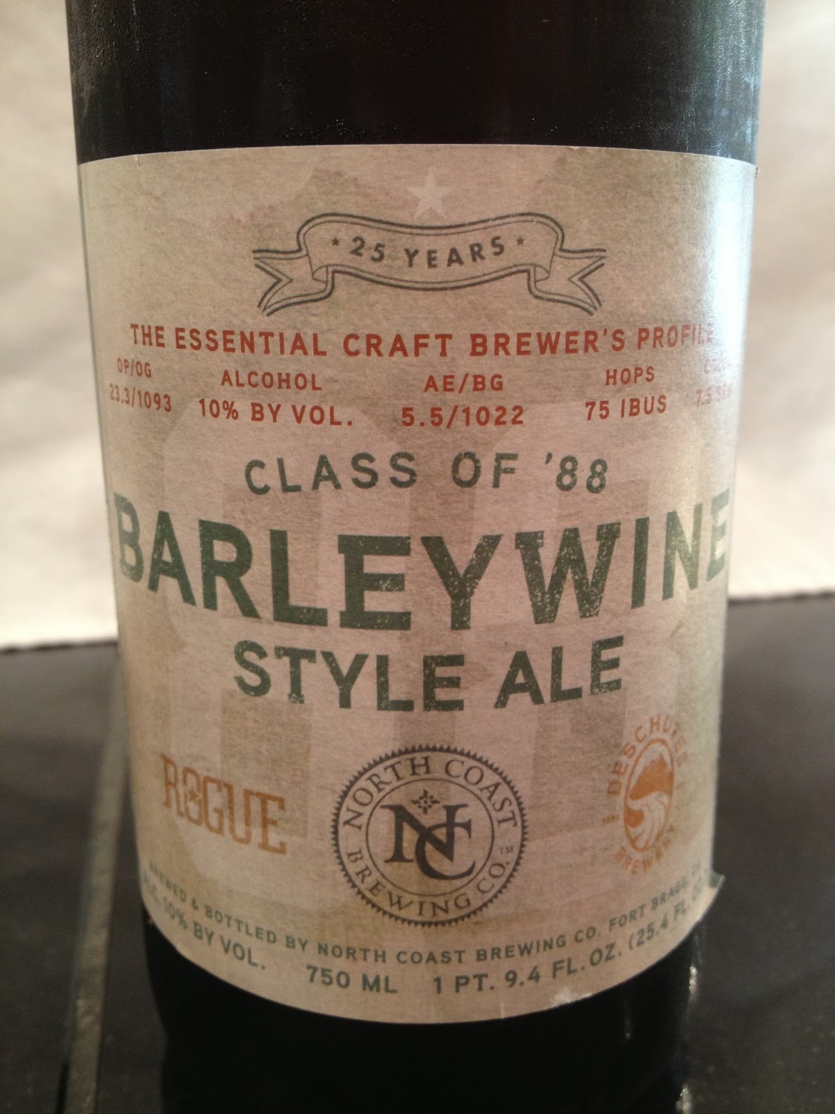 NorCal Beer Blog: North Coast Brewing Company Class of ’88 Barleywine ...