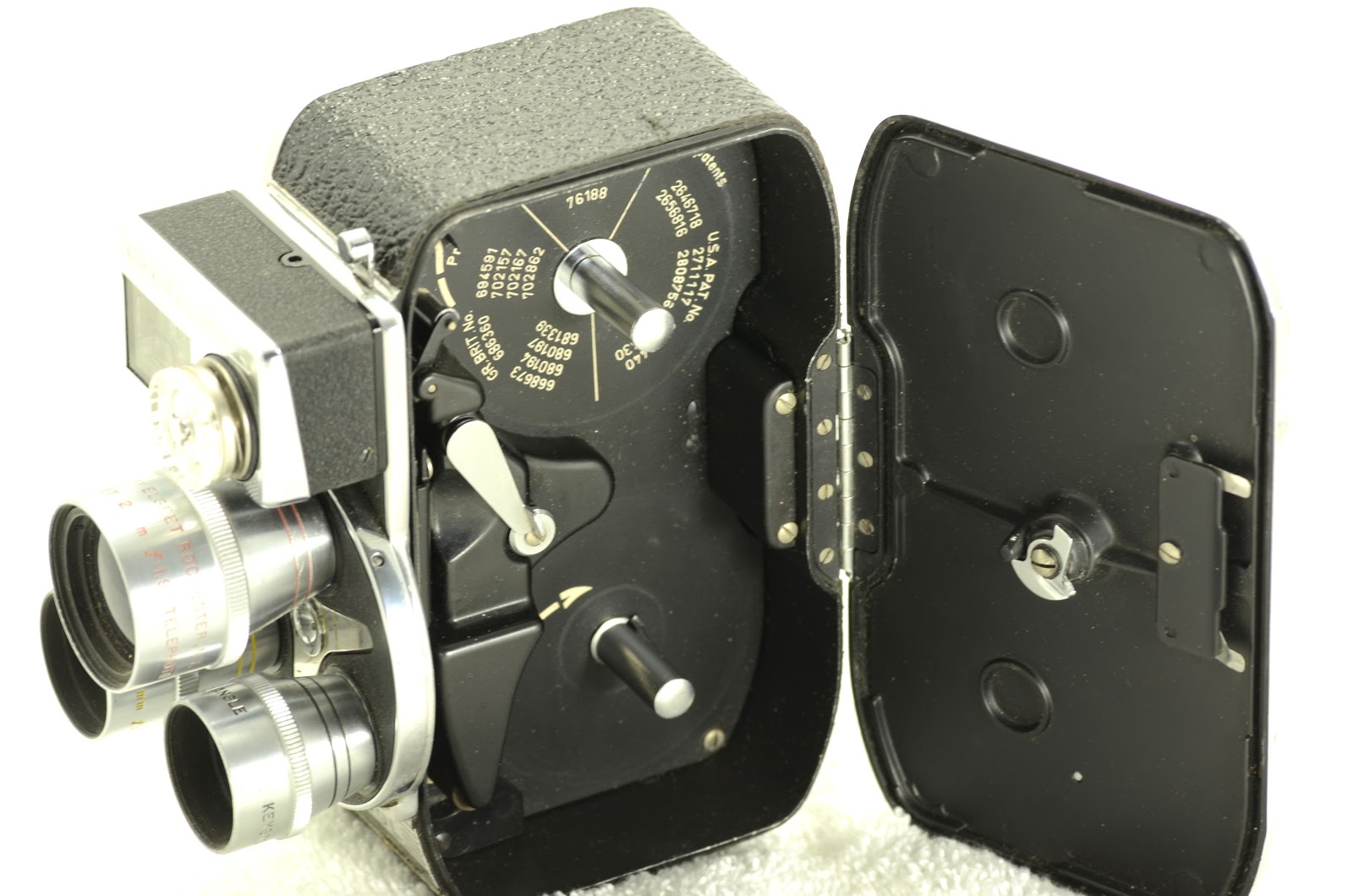Vintage Camera House: Bolex D8L 8mm movie camera with 3 lenses