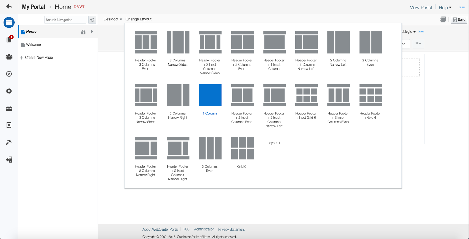 Nostra Technology: Cara Merubah Layout Pada Webcenter Portal