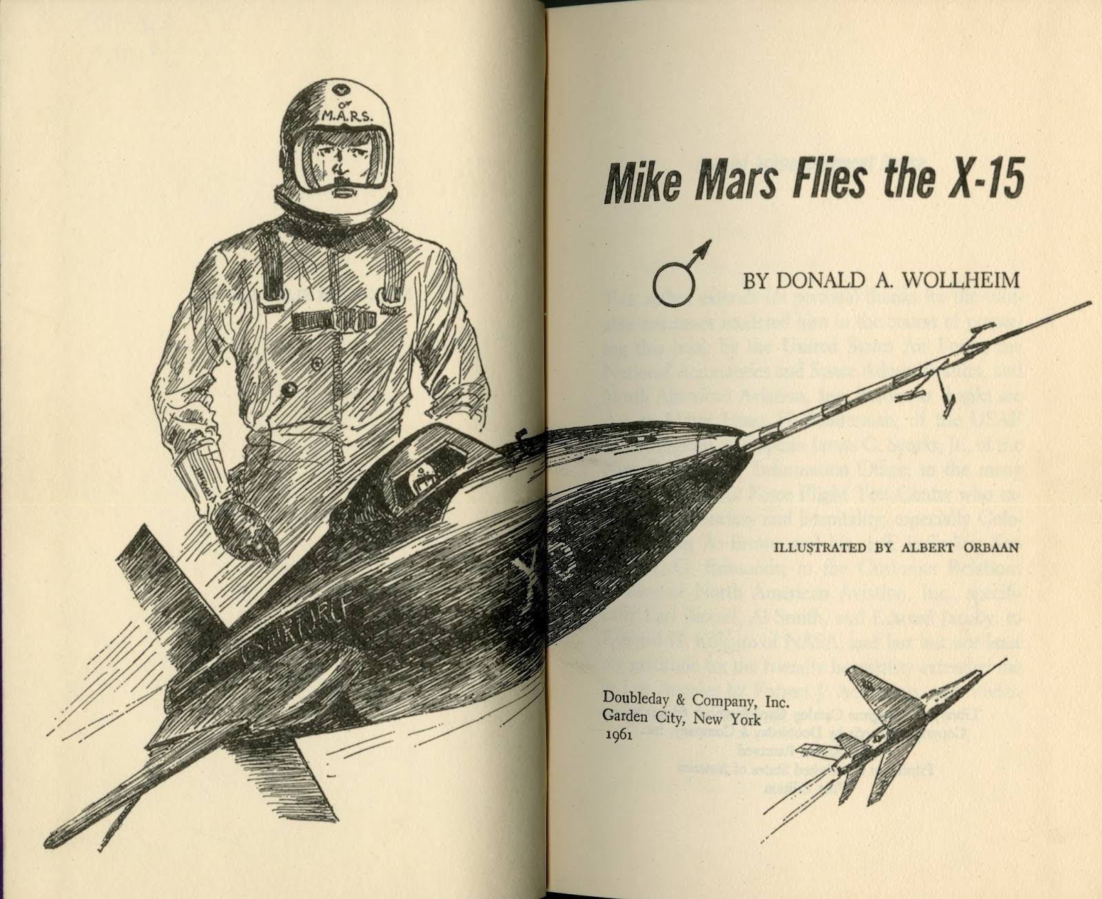 Dreams of Space - Books and Ephemera: Mike Mars Flies the X-15 (1961)