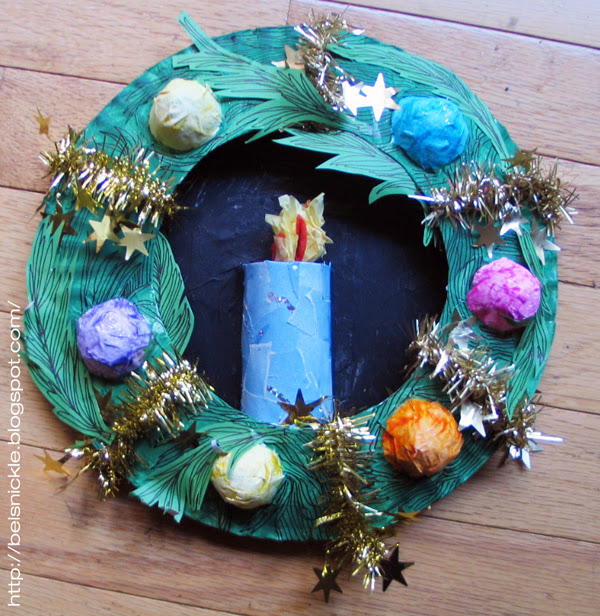 Make a Paper Plate Wreath With A Candle Inside | Belznickle Blogspot ...