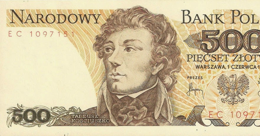 Poland 500 Zloty banknote 1982 Tadeusz Kosciuszko|World Banknotes ...