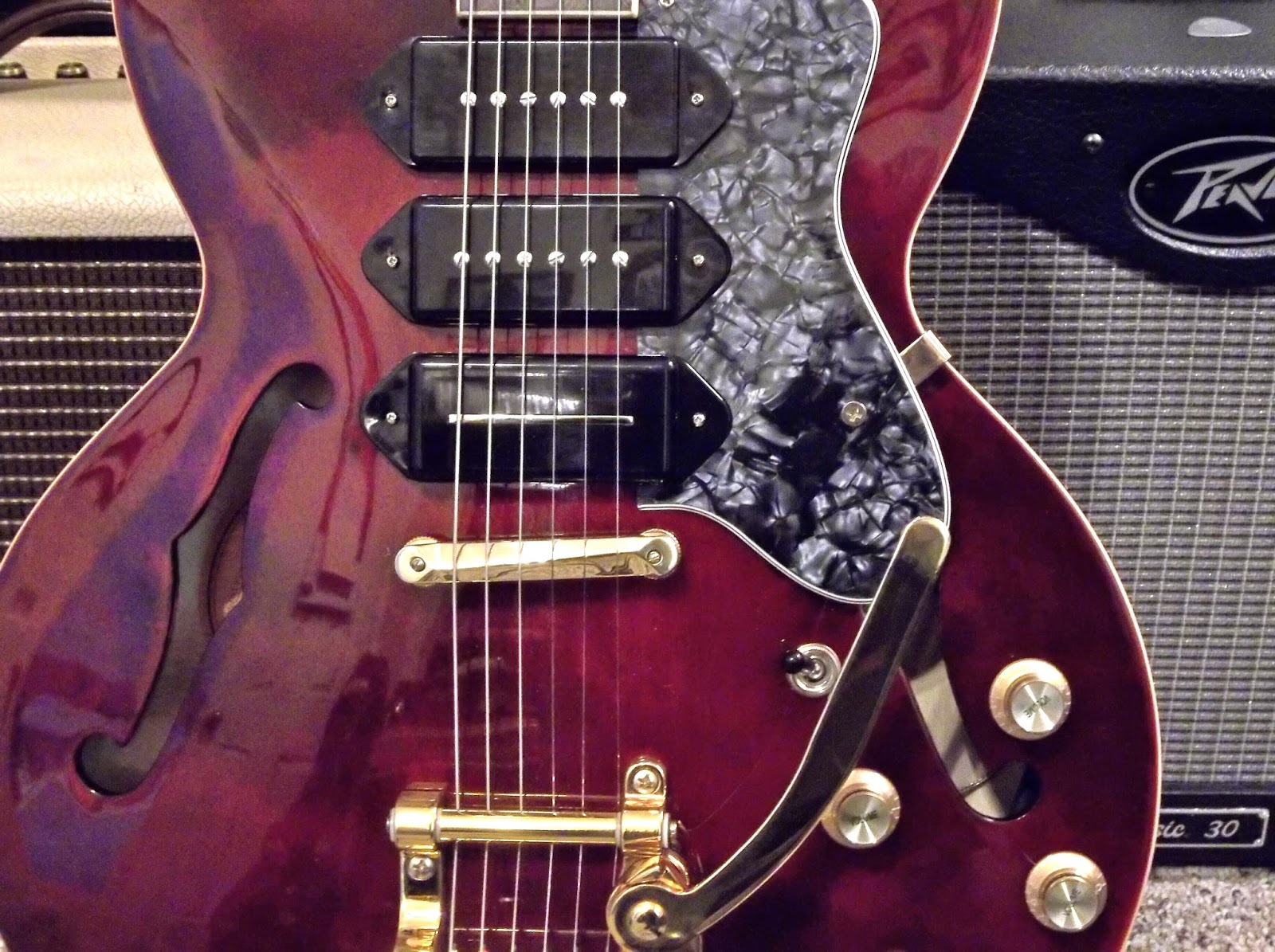 My Blue Strat: Epiphone Riviera Custom P93: Vintage Vibe Guitar Pickups ...