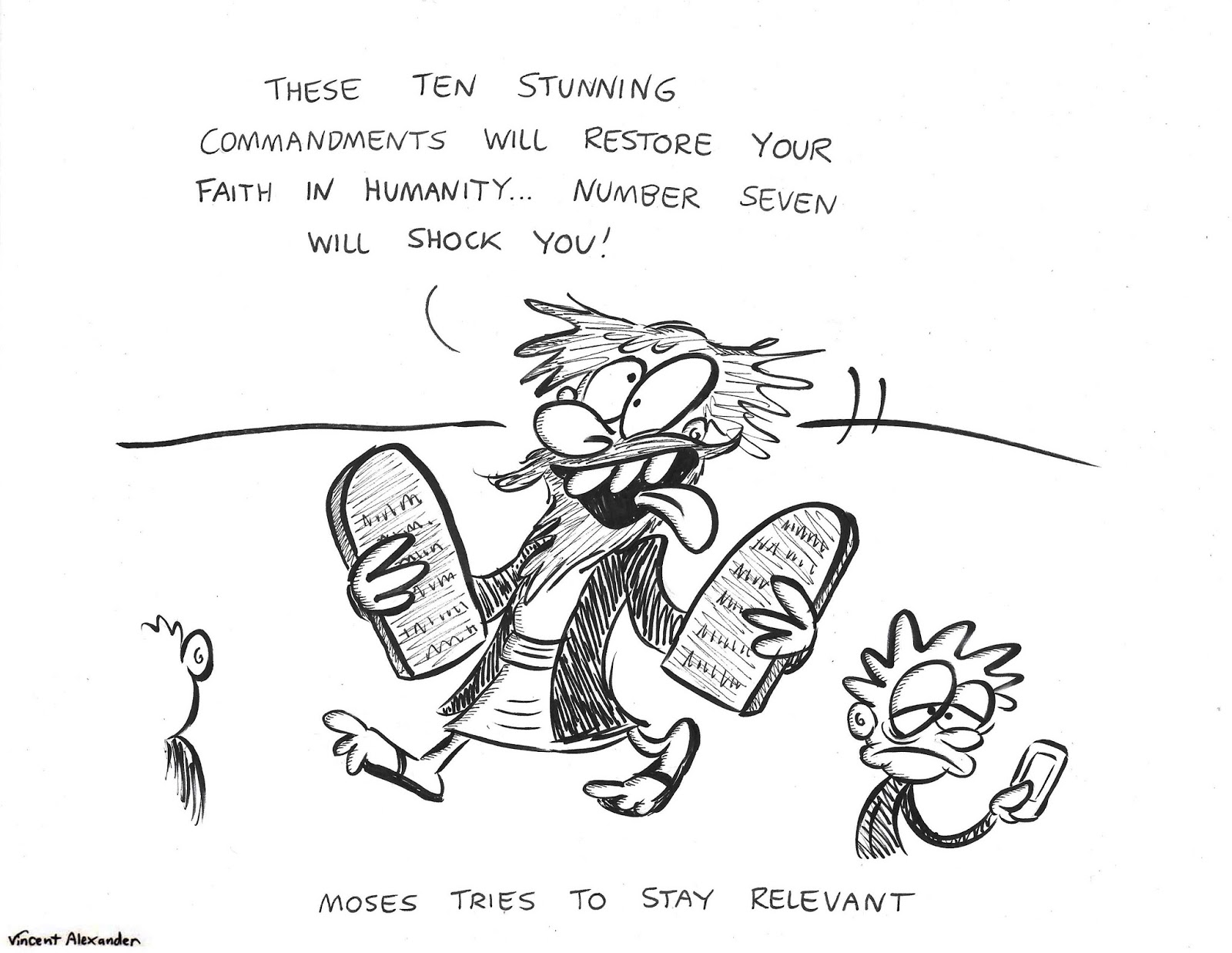 Vincent Alexander Cartoons: Modern Day Moses