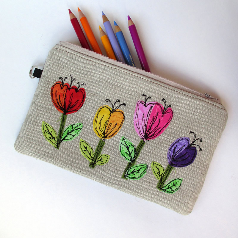 Flutterby Patch: Freestyle machine embroidery