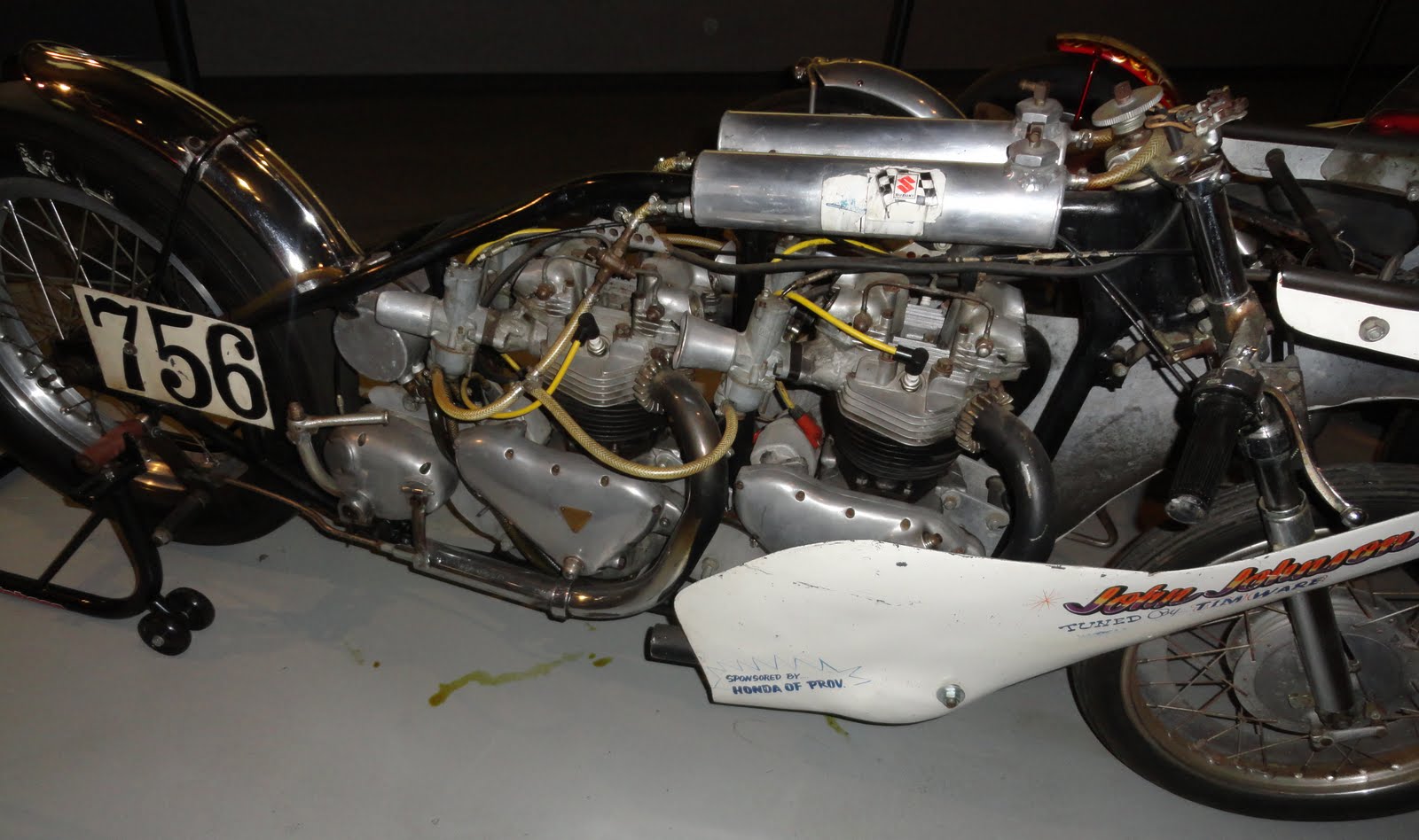 Nostalgia on Wheels: Twin Engine Triumph Drag Bike @ NHRA Museum in ...