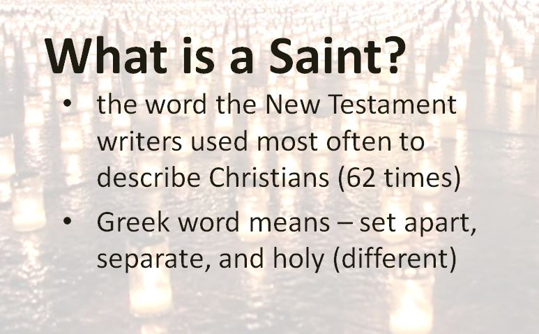 Pastor Chris' Blog: What is a Saint?