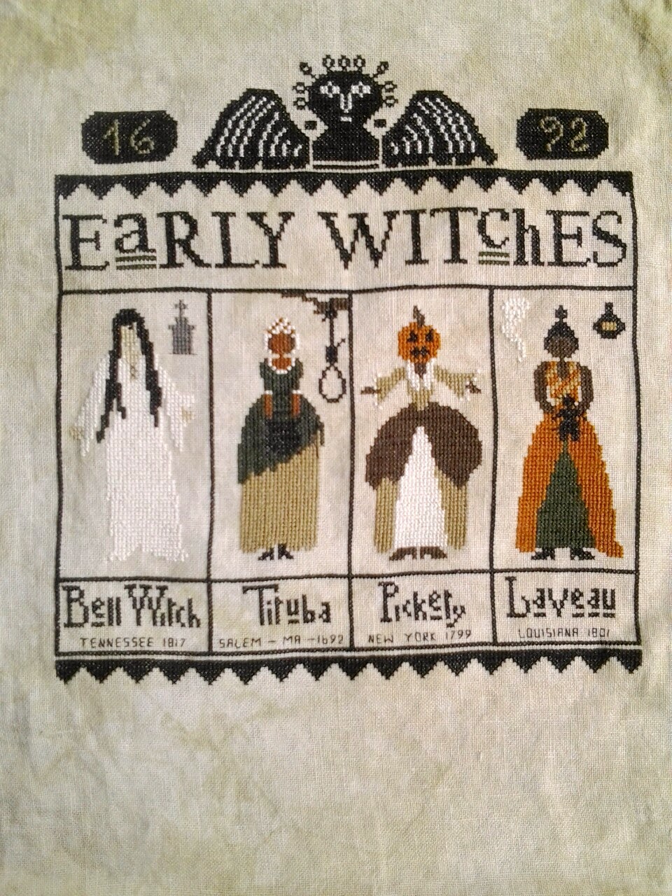 FIBERARTSY/craftsy: Early Witches finished!