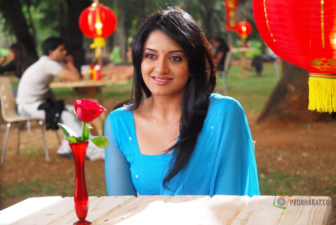 Wallpapers of Actress HD: Vimala Raman latest hot blue saree images and ...
