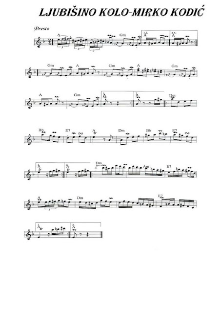 NOTE | DOMACE I STRANE: LJUBISINO KOLO AKORDI NOTE