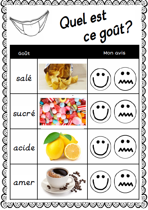 A l'encre violette: LES CINQ SENS