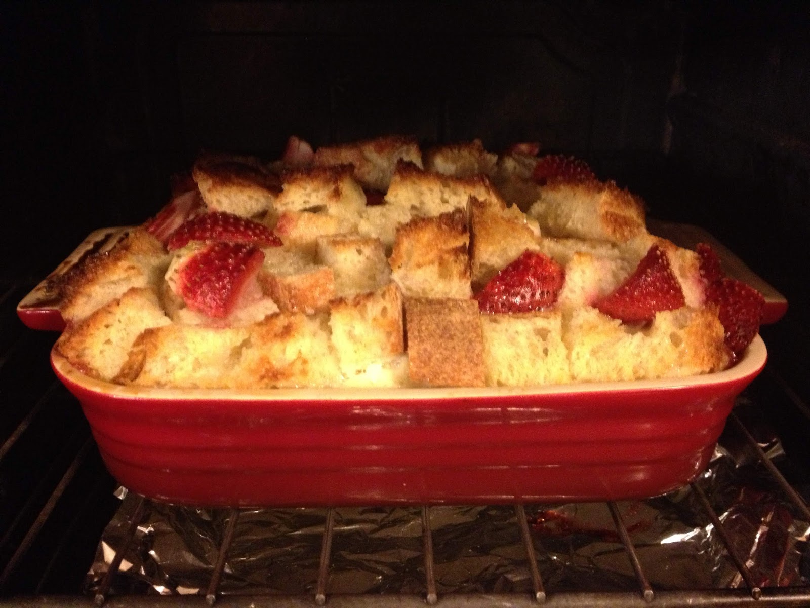 Strawberry Bread Pudding