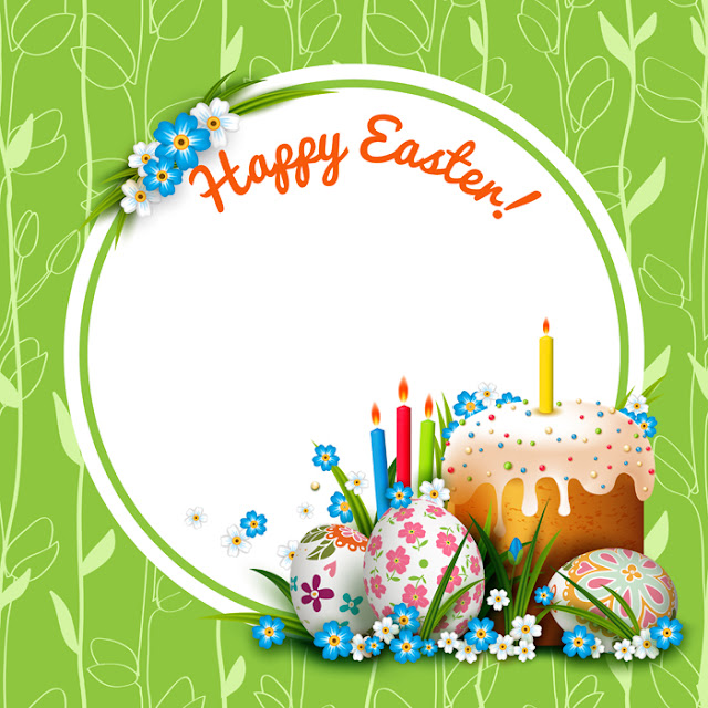 Блог Колибри: Easter card, template with easter eggs and flowers, folk ...