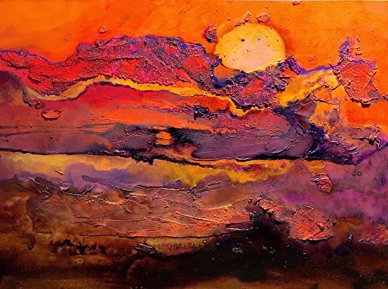 CAROL NELSON FINE ART BLOG: Mixed Media Landscape Sunset Art Painting ...