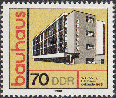 My stamp collection: Bauhaus stamps from Berlin, East Germany and Germany