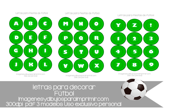Letras de fútbol para imprimir-Colorear dibujos,letras, Actividades ...