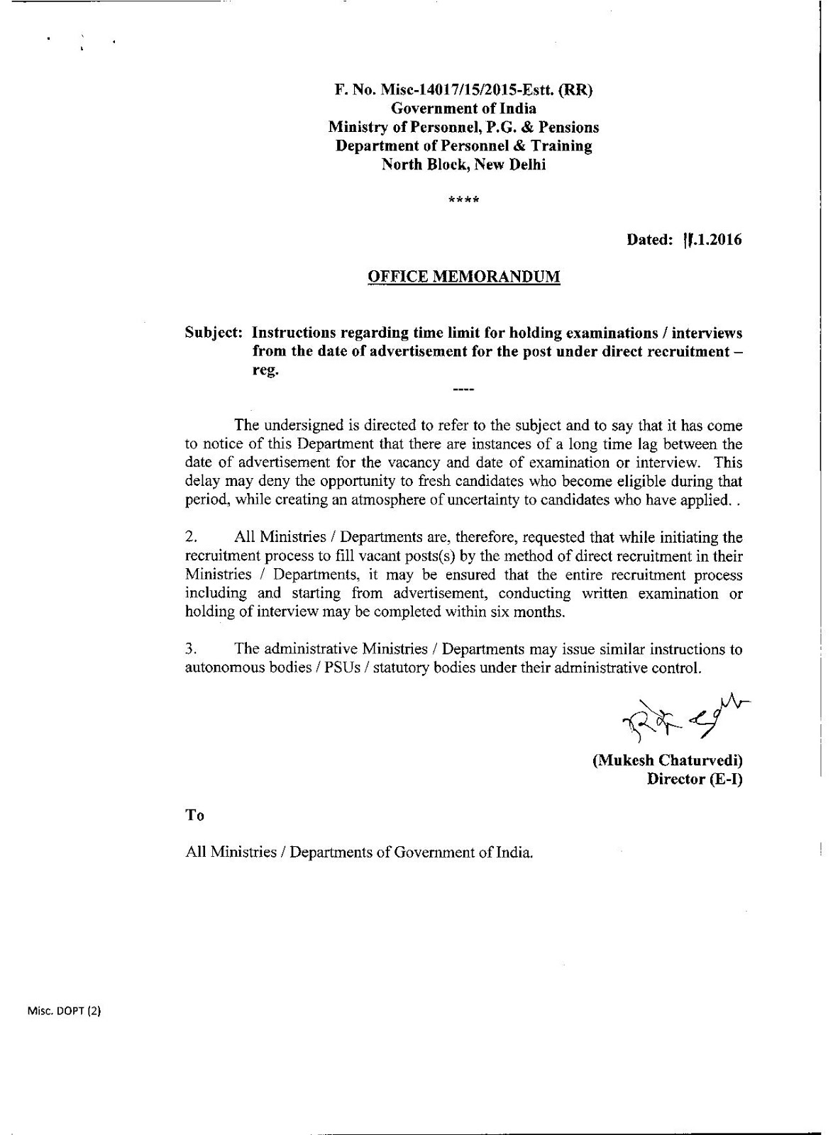 Instructions Regarding Time Limit For Holding Examinations interviews instructions-regarding-time-limit-for-holding-examinations-interviews