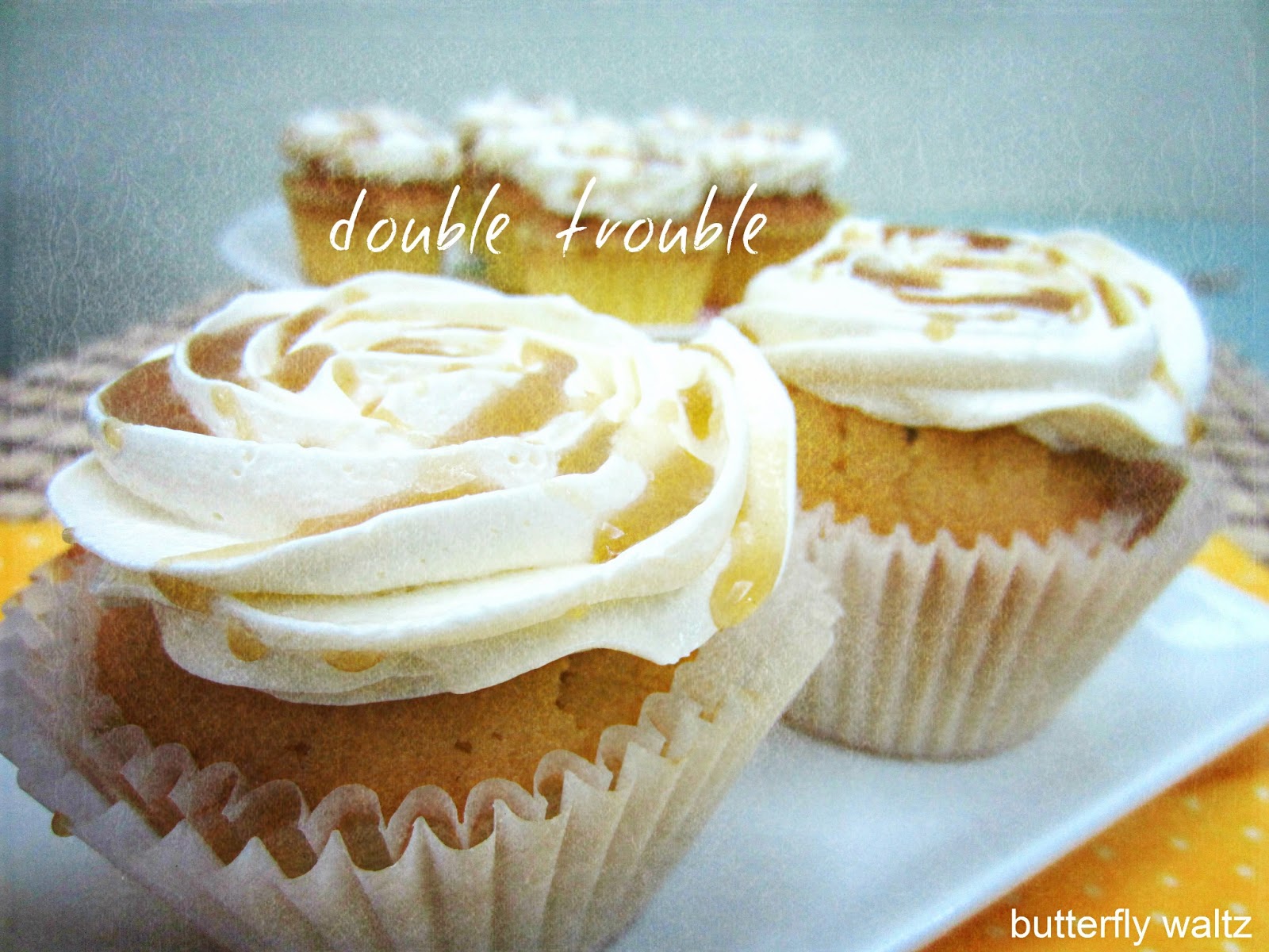Waltzing butterflies: Sublime double caramel cupcake