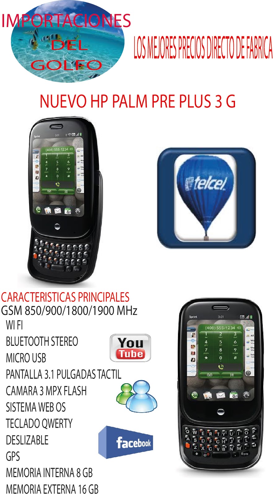 IMPORTACIONES DEL GOLFO: HP PALM PRE PLUS