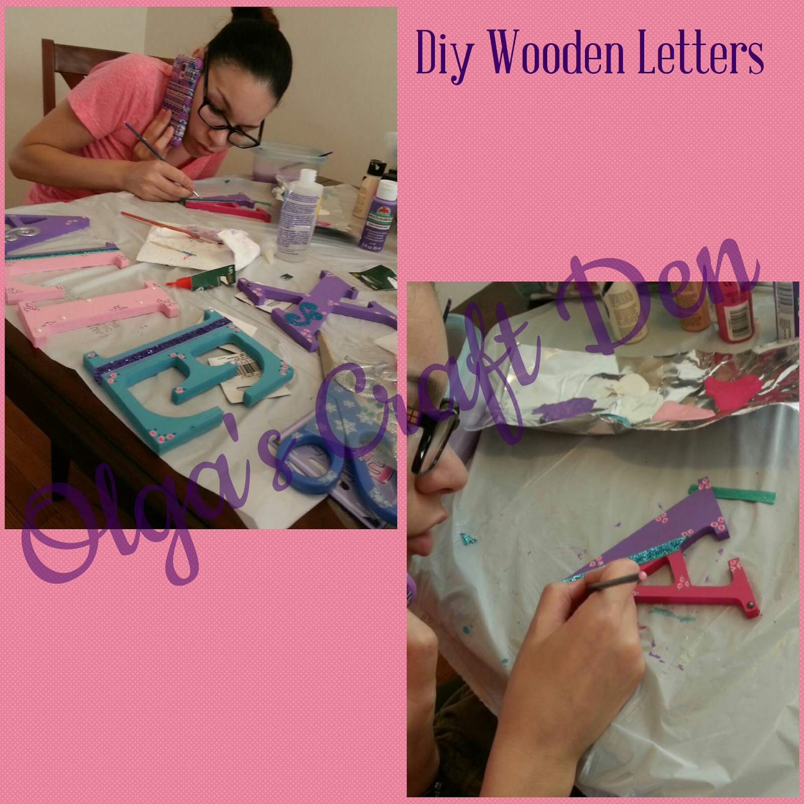 Olga's Craft Den: DIY Decorating Wooden Letters-