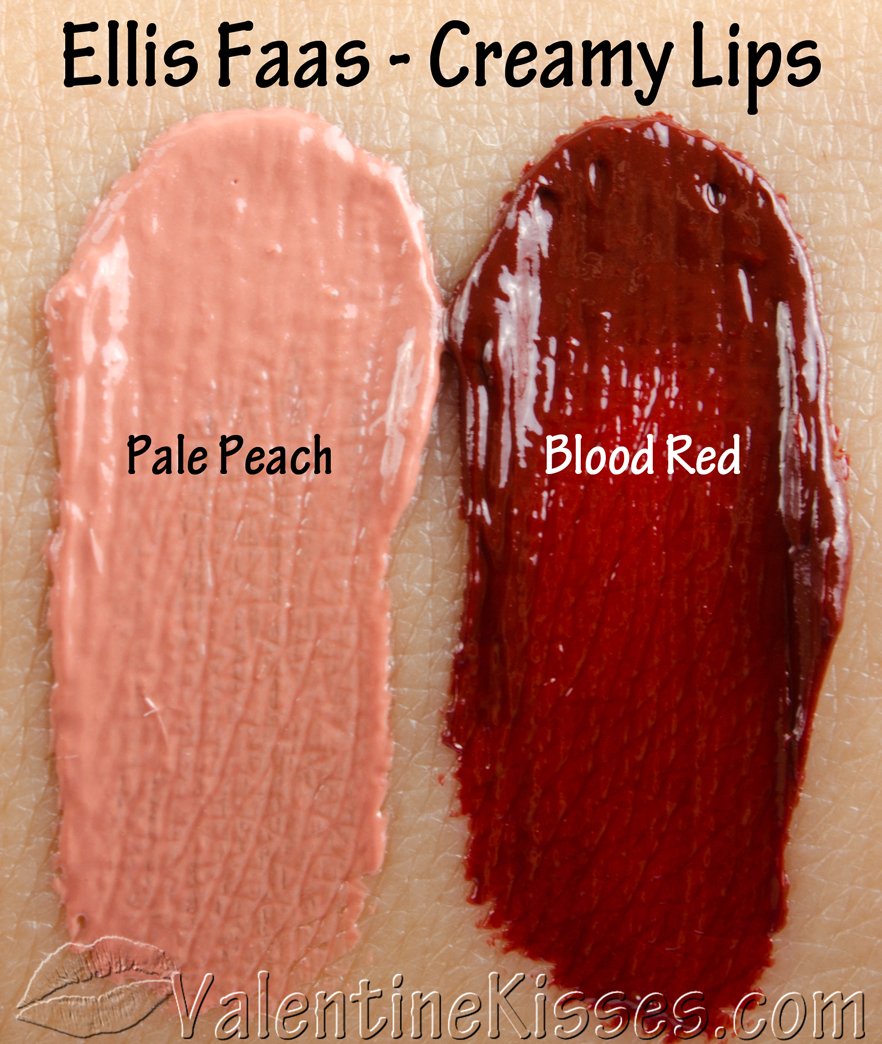 Valentine Kisses: Ellis Faas Creamy Lips in Pale Peach, Blood Red ...