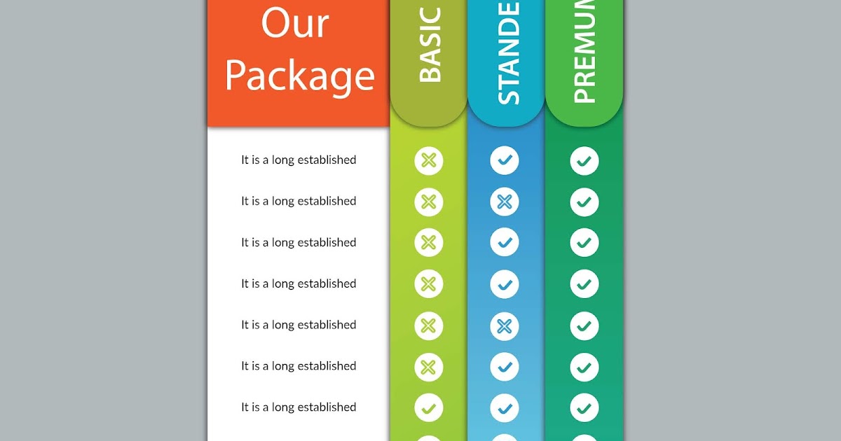 Price Table Demo Design