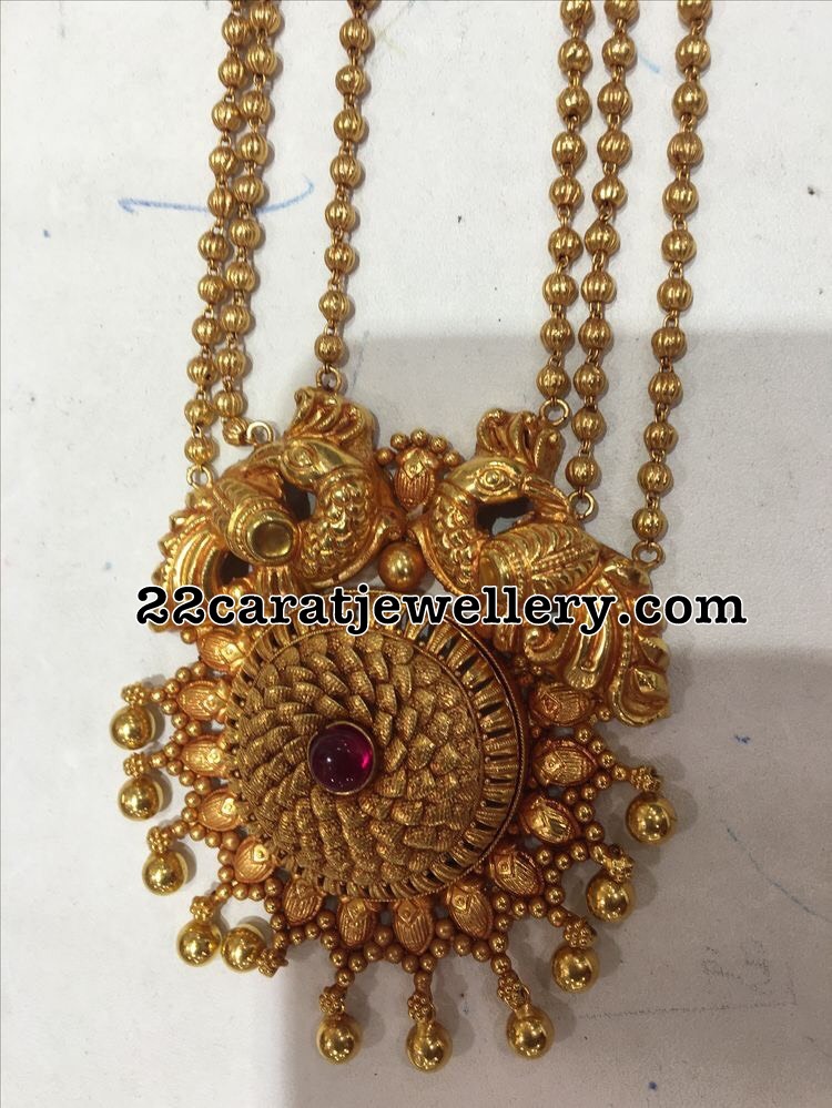 Pendant with Three Layer Chain in Silver - Jewellery Designs