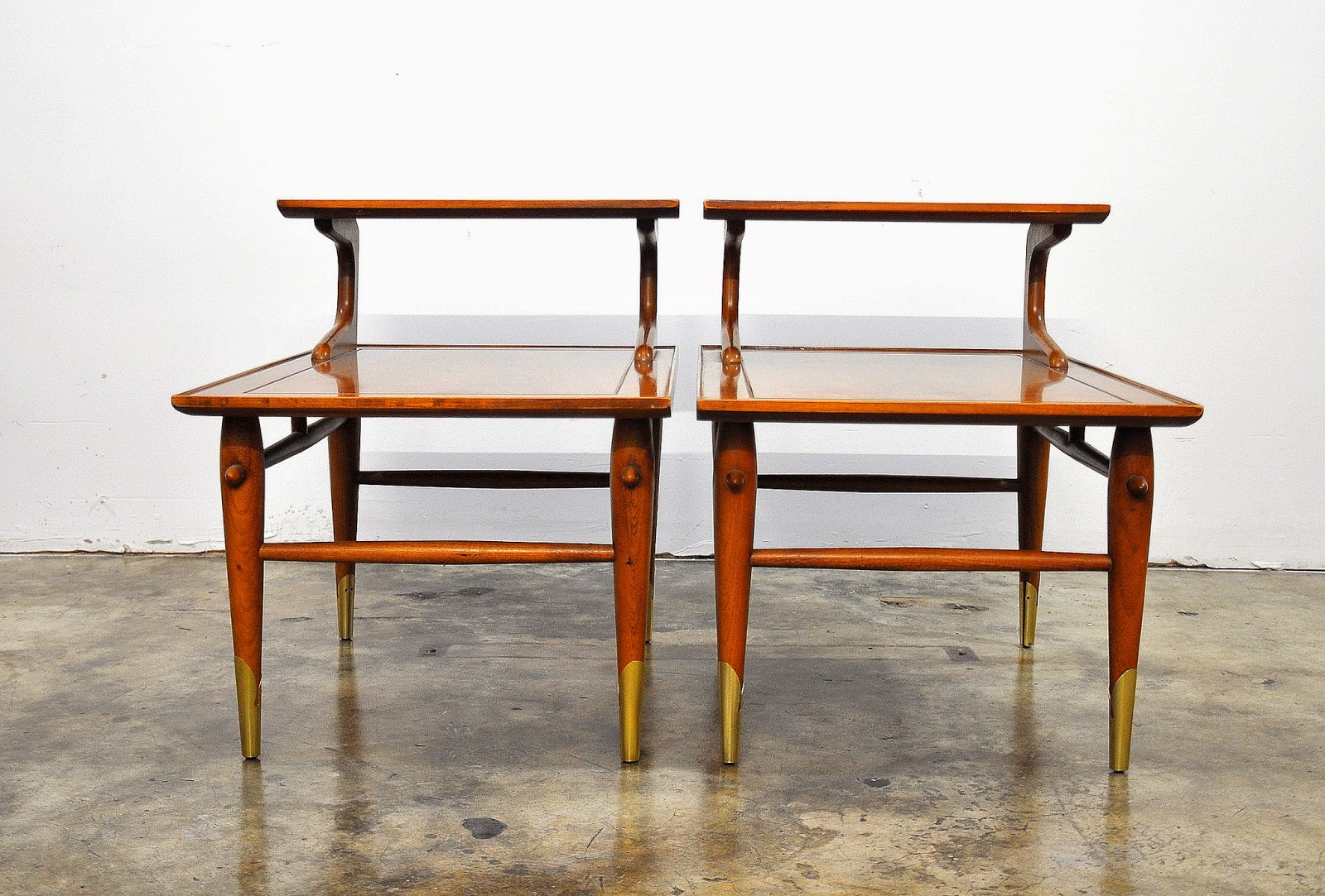 SELECT MODERN: Pair of Lane Step Side or End Tables