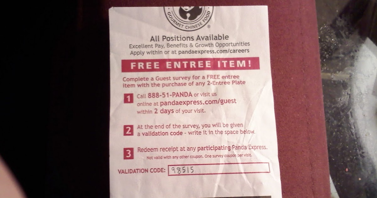 FREE PANDA EXPRESS ENTREE