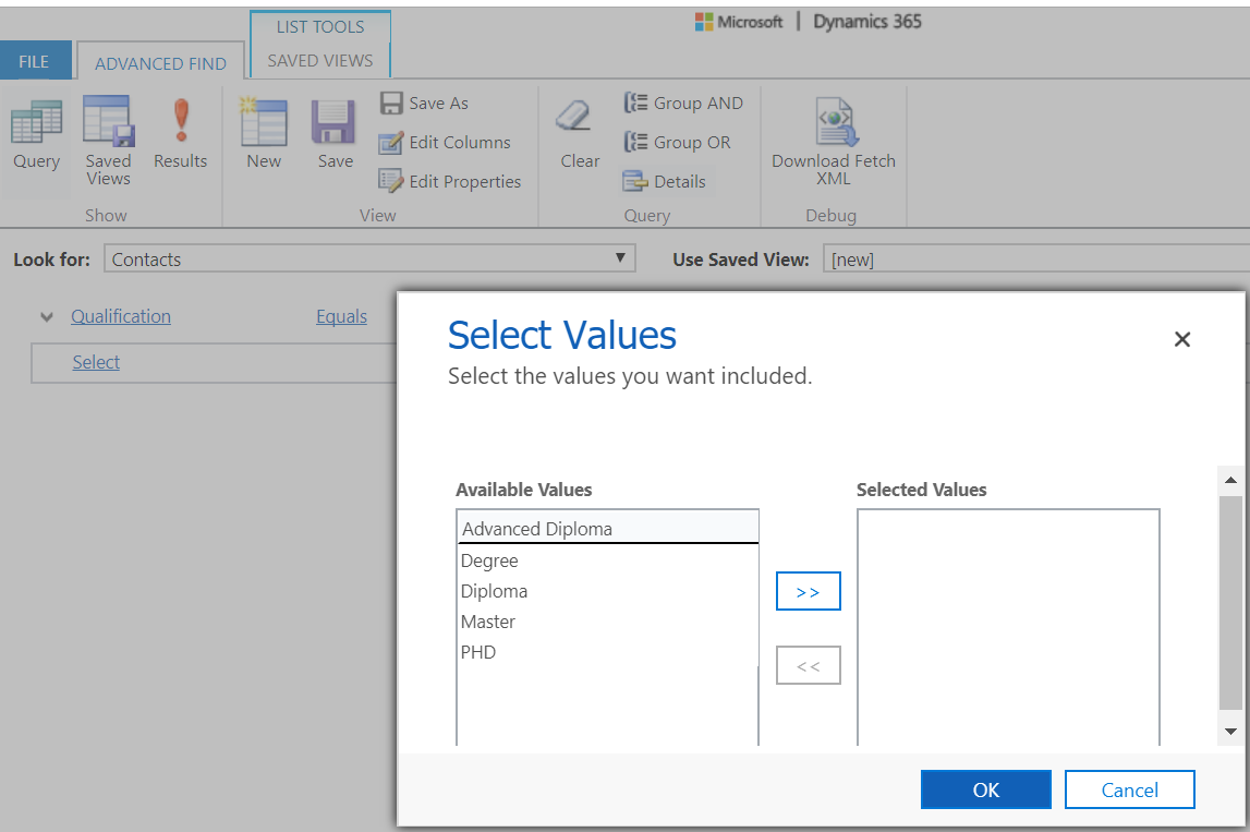 Dynamics 365 Crm Dynamics 365 Multiselect Option Set