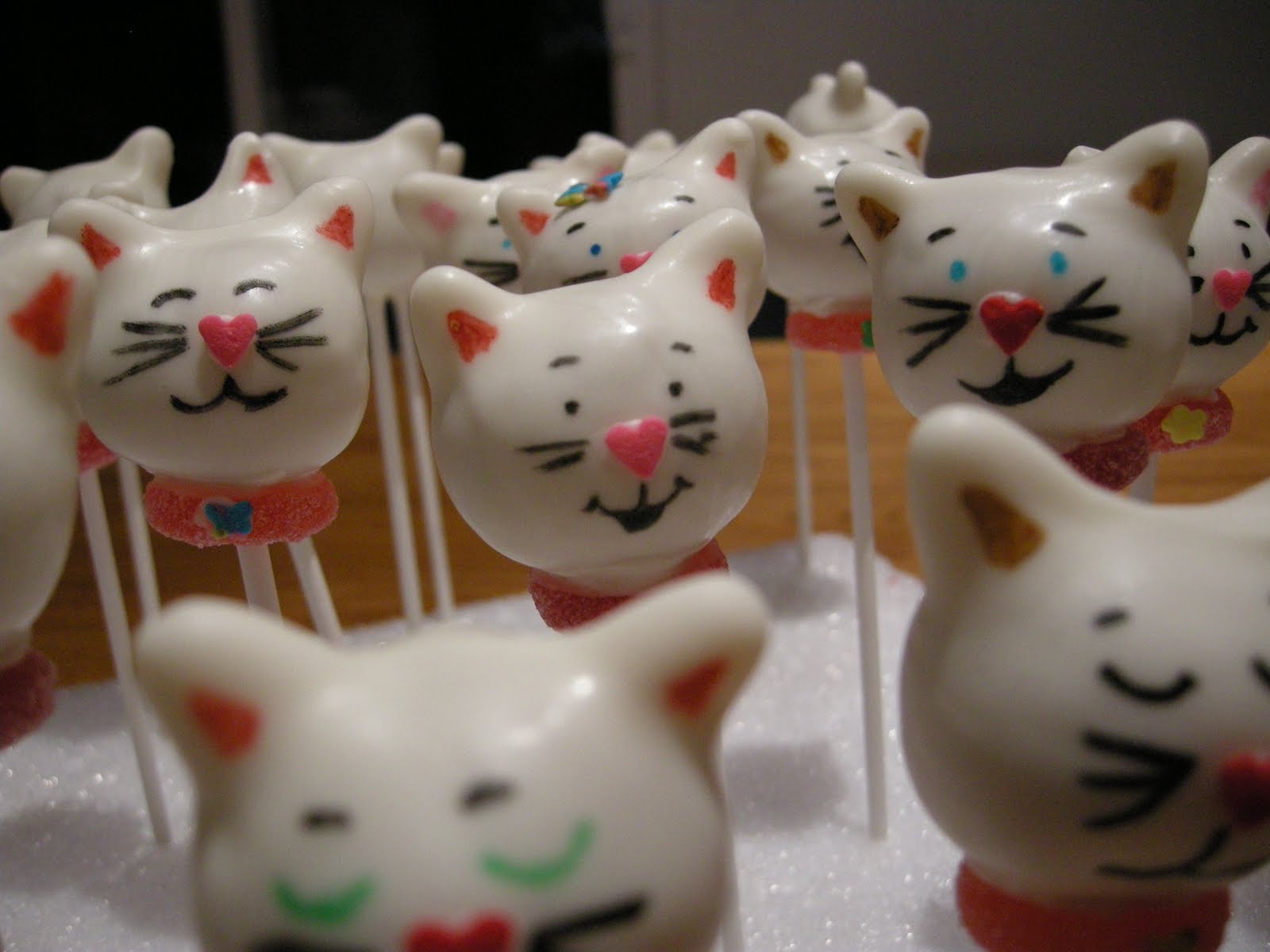 Cake Pop Insanity!: Pretty Kitty and Tom Cat Cake Pops
