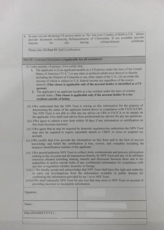 How to fill FATCA Self-Certification of Declaration Form for your PRAN