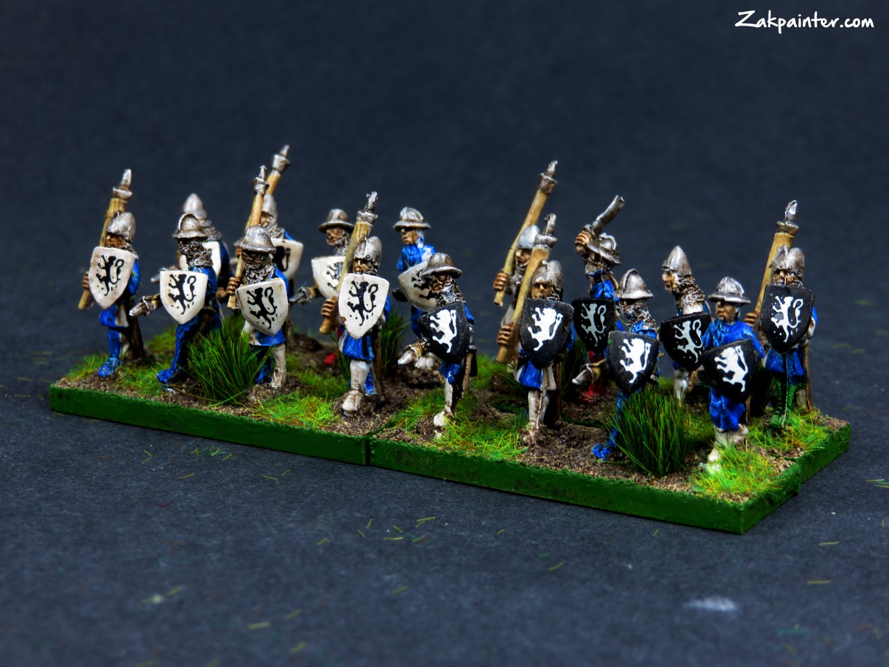 ZakGallery: Painted 15mm MEDIEVAL INFANTRY WITH PLANÇON A PICOT