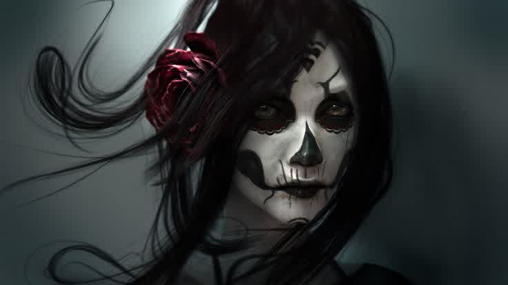 Scary Wallpaper - Sexy Gothic Girl Wallpaper | Scary Wallpapers