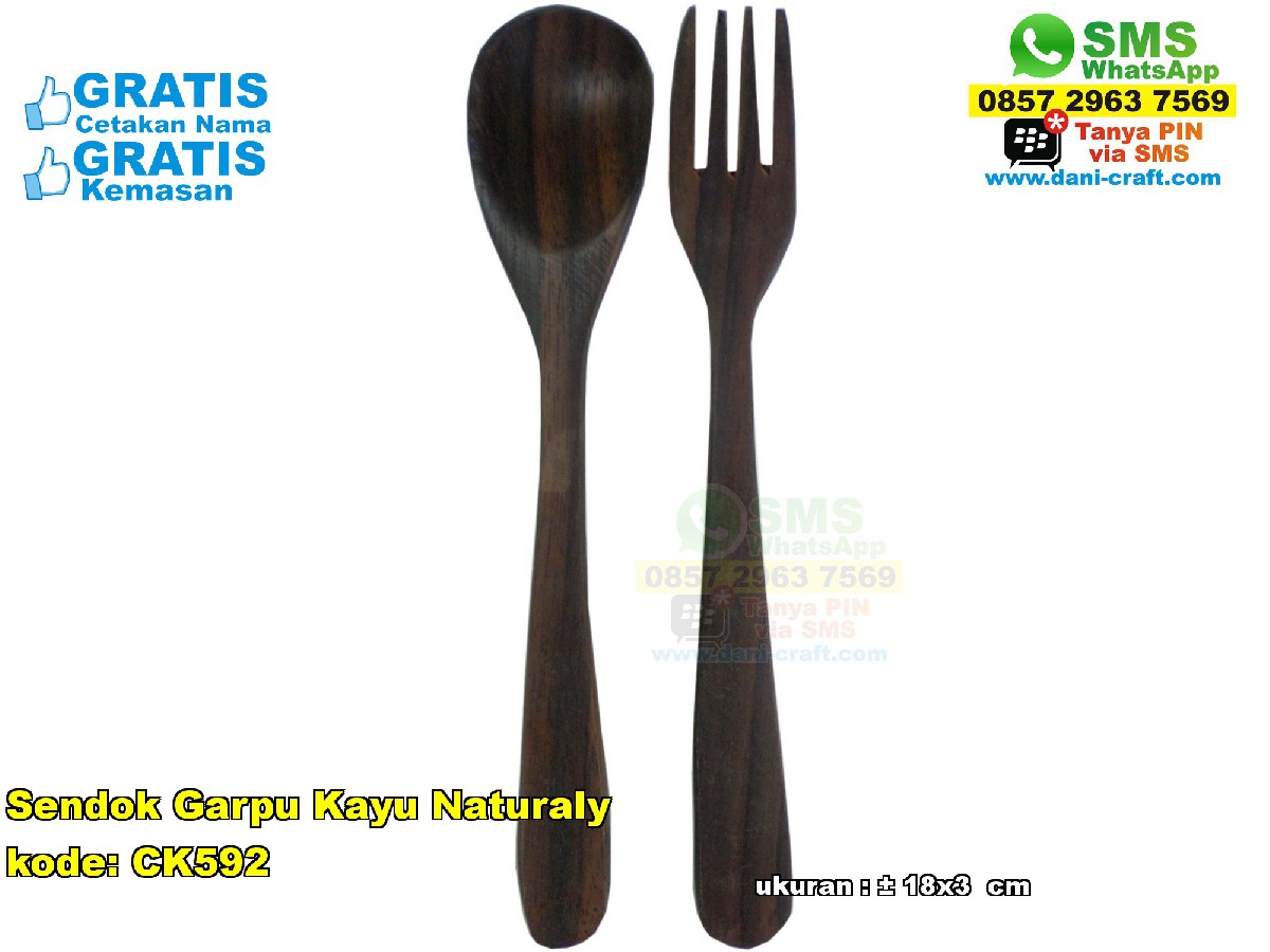 Sendok Garpu Kayu Naturaly | Souvenir Pernikahan