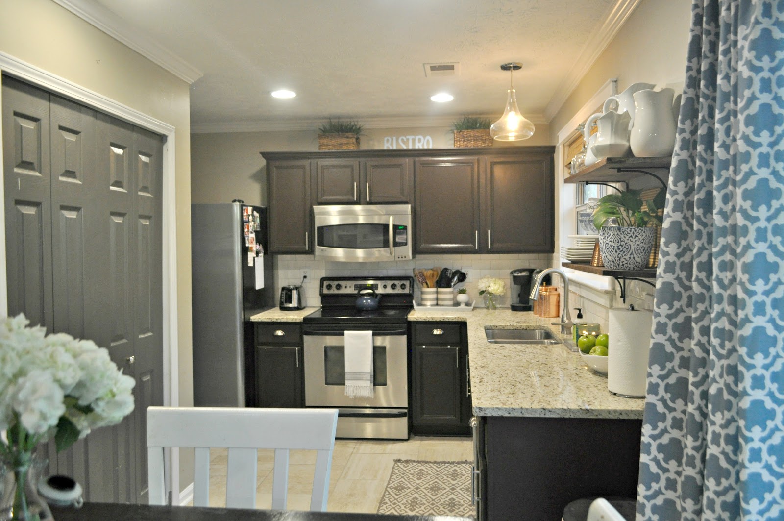 10+ Fabulous Non-White Kitchen Makeovers - Live Pretty on a Penny