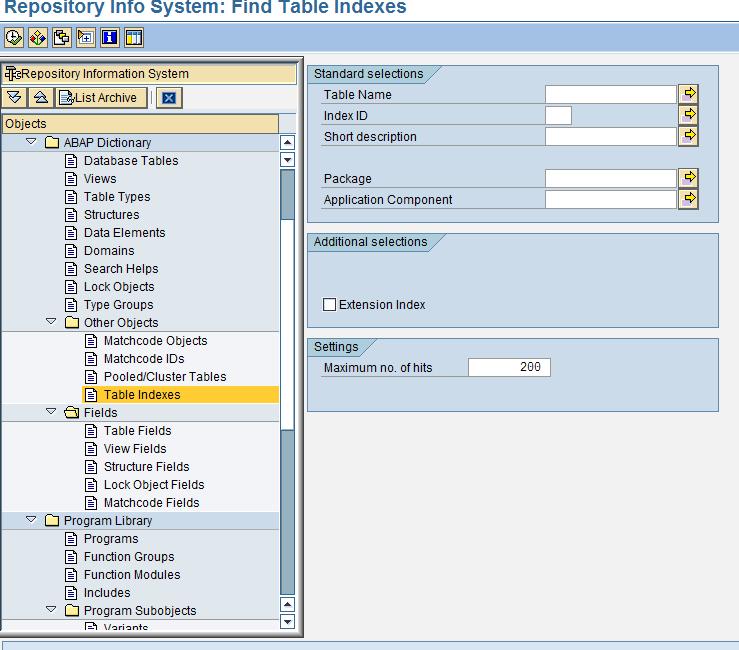 Learn Abap Programming: SE84- The repository information system browser