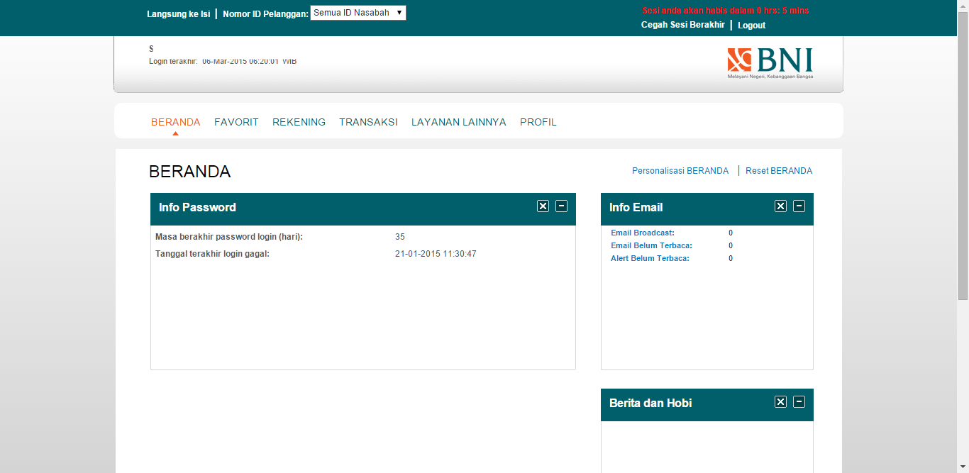 Pembayaran Kartu Kredit menggunakan eBanking BNI'46 | Sunarto,S.Kom