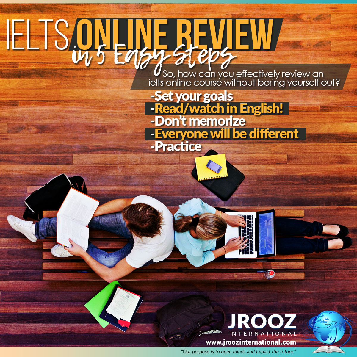 Jrooz International: IELTS Online Review in 5 Easy Steps