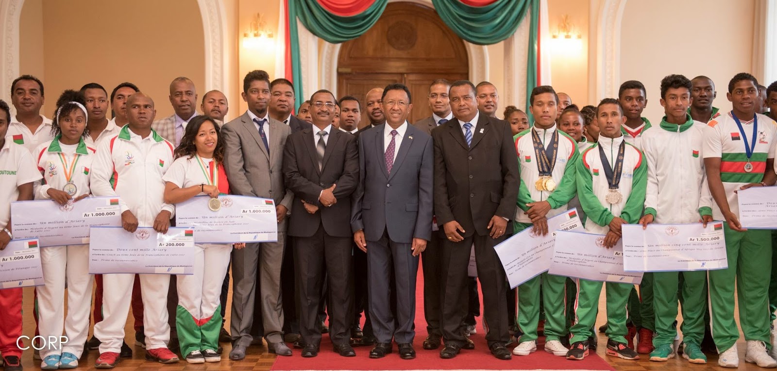 Les meilleurs sportifs malgaches 2017 reçus par le Chef de l’Etat ...