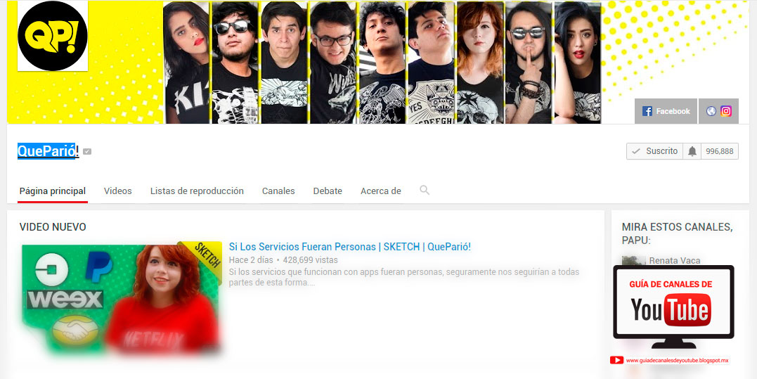 Guia de Canales de Youtube: Que Parió!: Colectivo de comedia