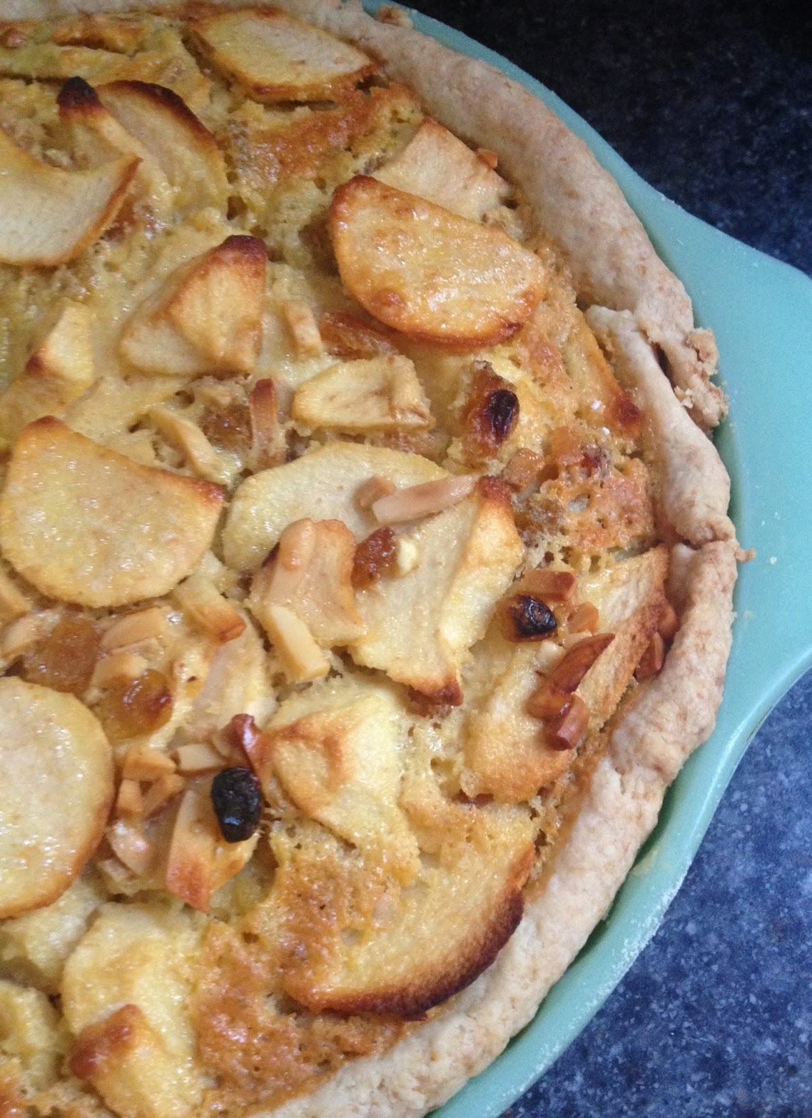 SOUNDING MY BARBARIC GULP!: Apple Custard Pie with Brandied Raisins ...